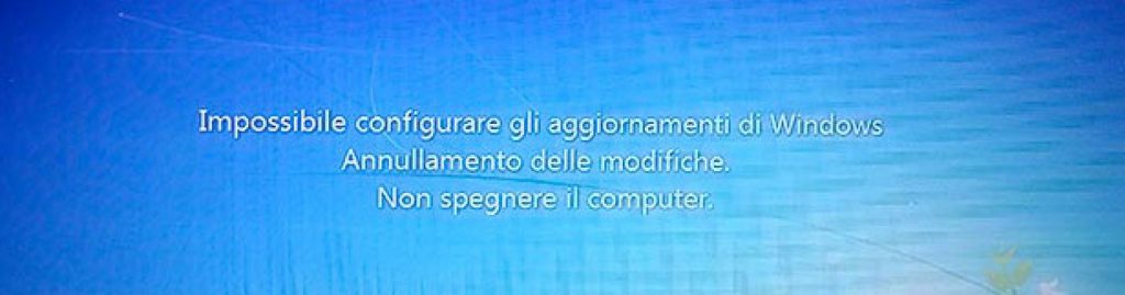Errore durante la configurazione degli aggiornamenti. Annullamento ...